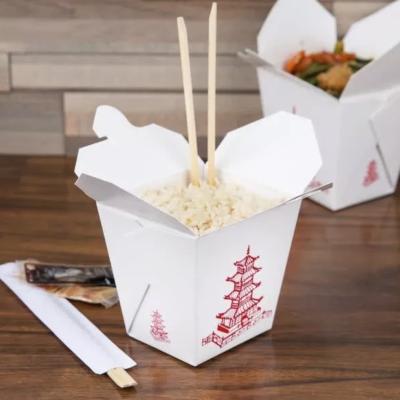 China Caixa de papel dura para viagem Tray Kraft Food Noodle Box do retângulo descartável à venda