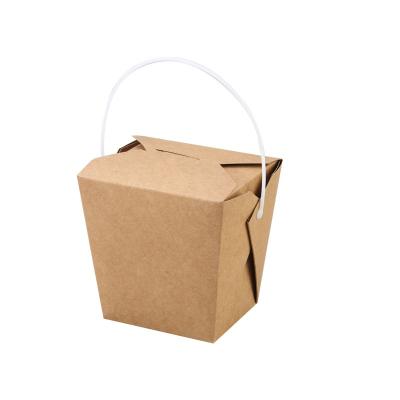 China Caixa de papel dura para viagem Tray Kraft Food Noodle Box do retângulo descartável à venda