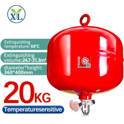 China 20kg FM200 Gas Hanging Automatic Fire Extinguisher On Wall Power Distribution Room Temperature Sensing for sale