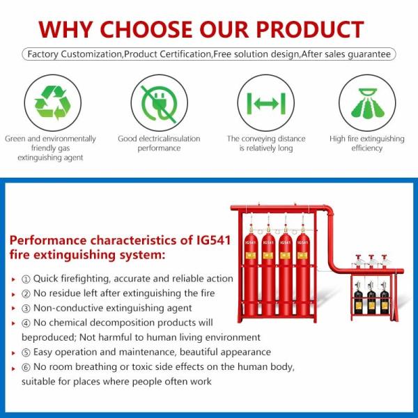 High Quality Ig541 Fire Extinguisher Agent Bottle Group 90L/20MPa For Treasure Warehouse
