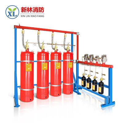 China Novec 1230 FM200 System / Gaseous Fire Suppression Red Steel Cylinder For Data / Computer Room for sale