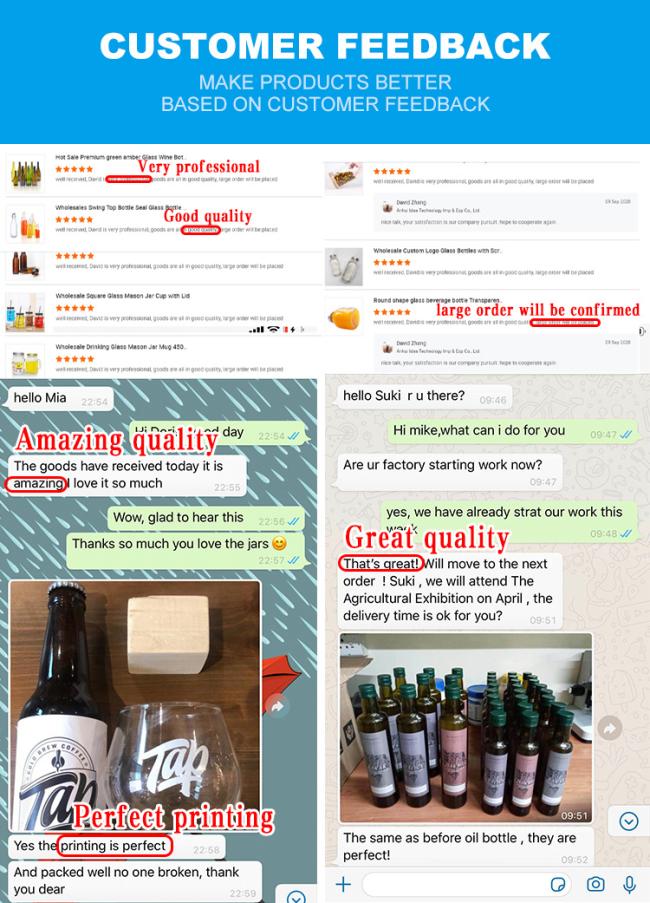 Hot Sale 200ml 375ml 500ml 750ml 1000ml Glass Beer Bottle for Home Brew