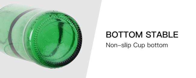 Custom Logo 28mm Neck 1L Transparent Round Empty Flint Cute Botella De Vidrio Beer Bottle