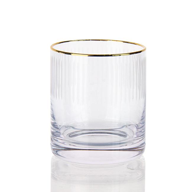 Free Sample Rotatable Wine Glasses Old Fashioned Whisky Glasses Tumbler Rocks Bar Glass for Drinking Bourbon