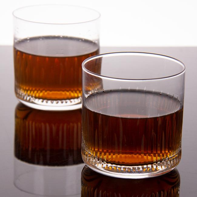 Free Sample Rotatable Wine Glasses Old Fashioned Whisky Glasses Tumbler Rocks Bar Glass for Drinking Bourbon