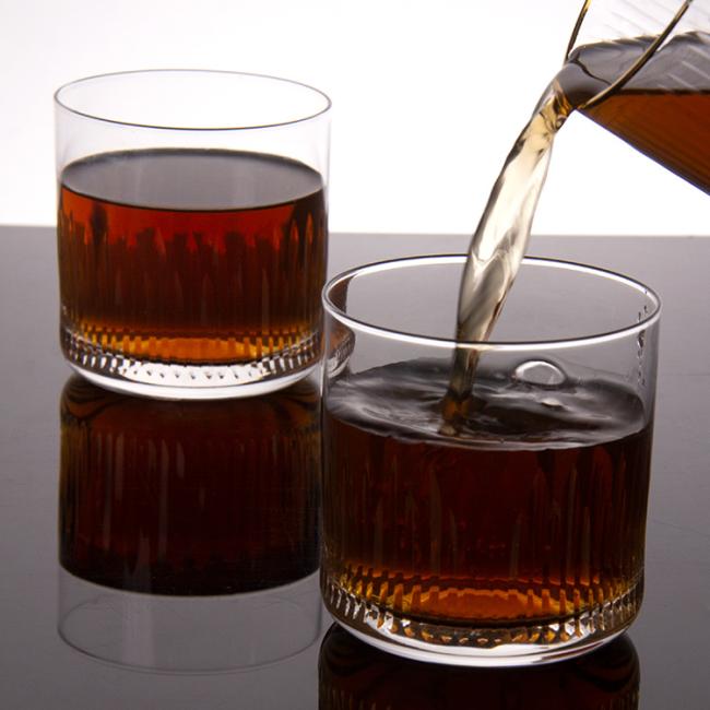 High Quality 230ml/270ml/340ml/350ml Crystal Whiskey Lead Free Creative Carved Whisky Glass Drinking Water Cup