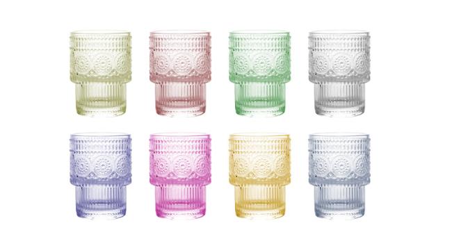 Factory Direct Retro Embossed Coffee Crystal Clear Glass Cup