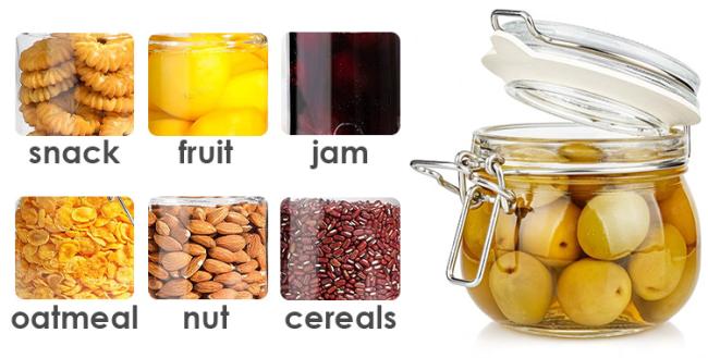 Free Food Storage Glass Cans with Clip Top