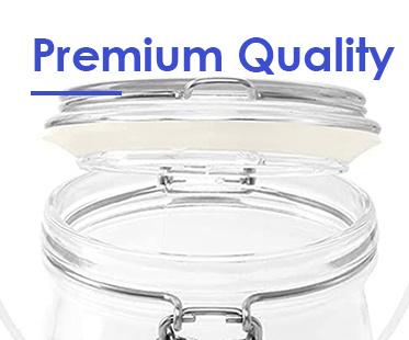 Food Grade Sealed Jam Glass Packing Container with Clip Lids