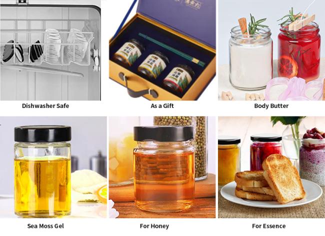 Customized Shape 380 Ml 500 Ml Canned Food Glass Jar Canning Food Jars with Lid
