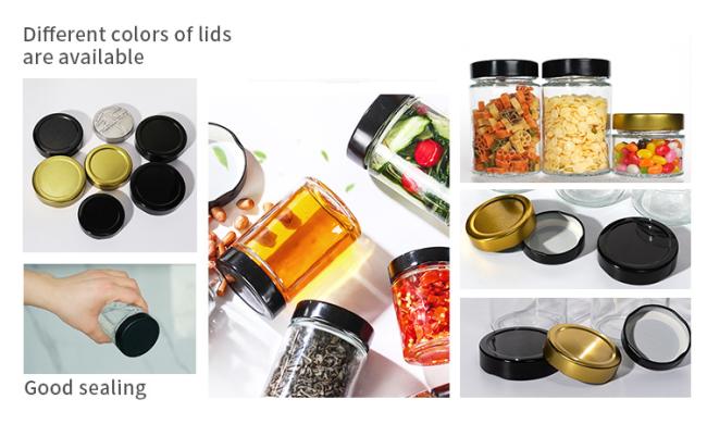 Factory Price 500 Ml 750ml Food Container Glass Jar Pickle Jars with Metal Lid
