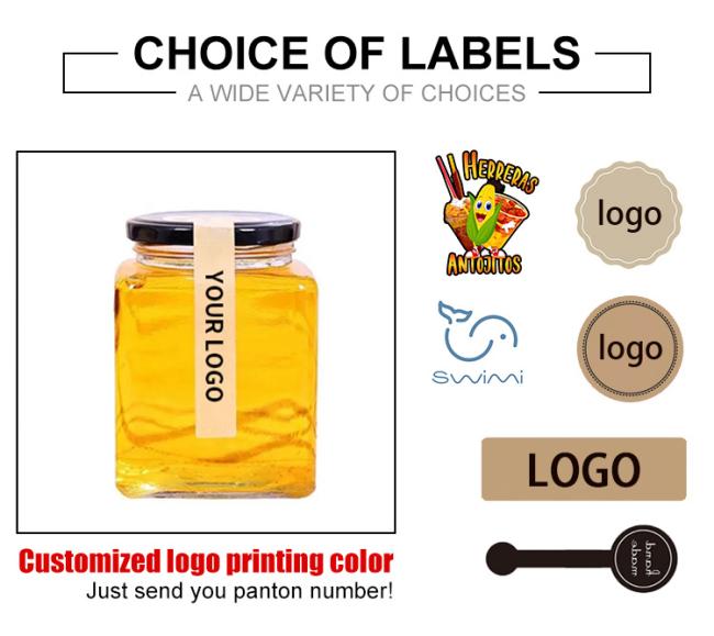 Glass Jars with Lids 50ml 80ml 100ml 150ml 200ml 280ml 500m 730ml Square Glass Jars with Black Metal Lids for Storage Food Honey