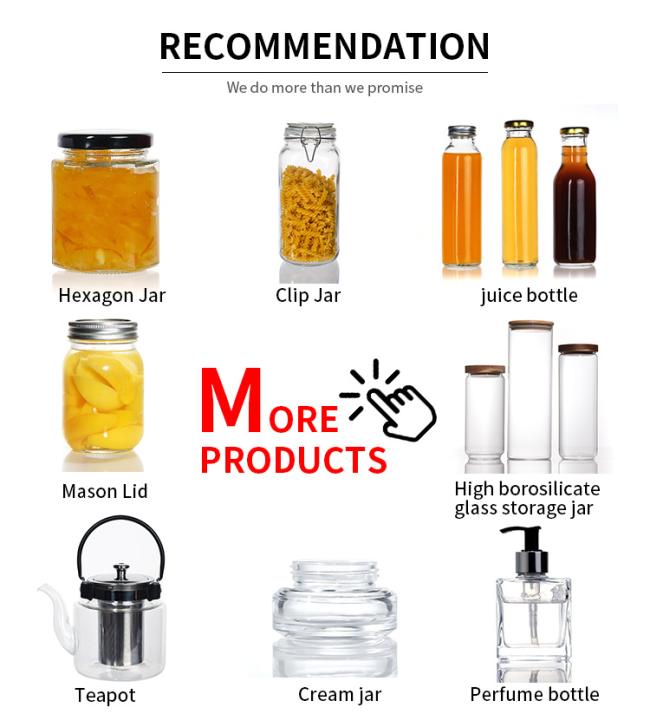 Empty Food Storage 50ml Clear Square Spice Honey Glass Container Jar with Lids
