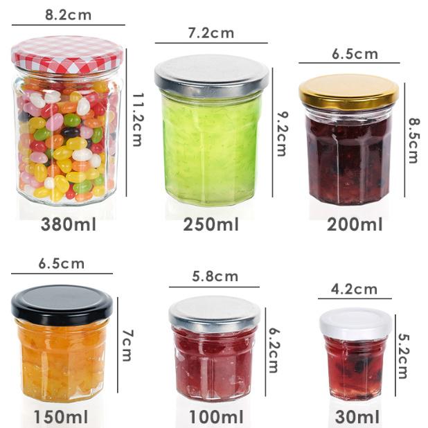 Personalized Custom 4 Oz 12 Oz Canned Food Glass Jar Chili Sauce Jars with Screw Lid