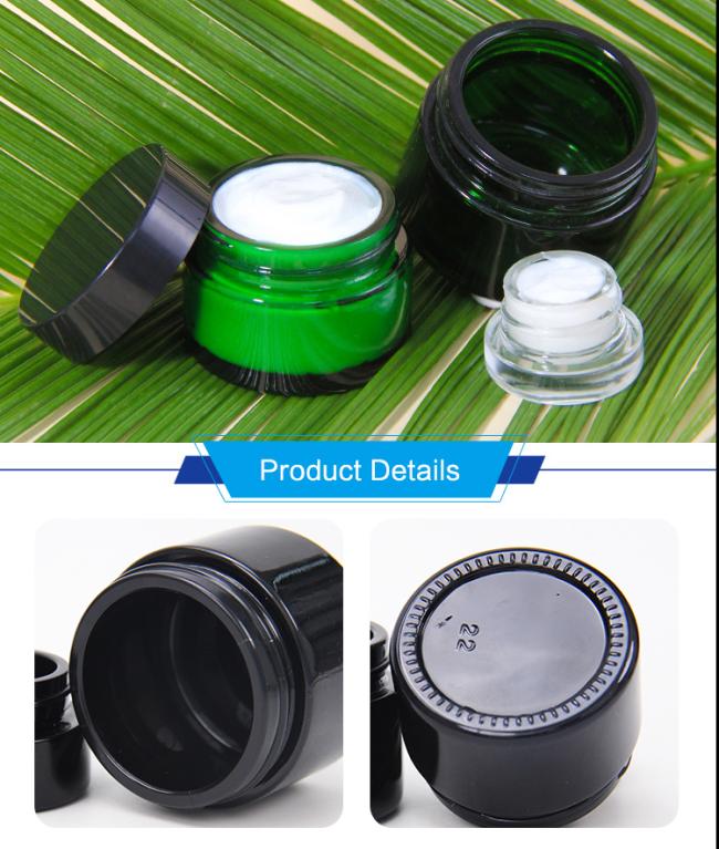 50g 50ml Frosted Skincare Face Cream Custom Empty Lip Balm Glass Cosmetic Packaging Cream Jar