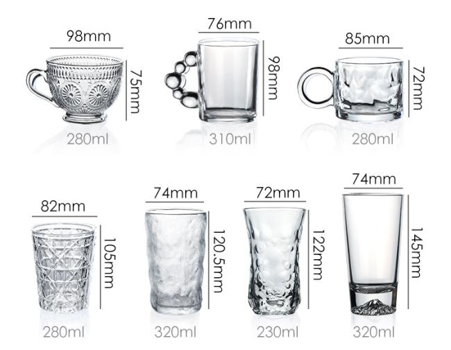Inside Glass Mug Gradient Color Glass Coffee Cup