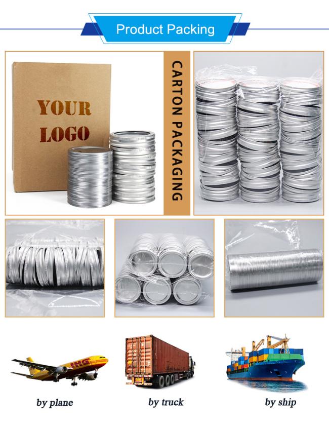 Customized Shape 70mm 86mm Bulk Regular Silver Tinplate Lug Caps for Home Canning