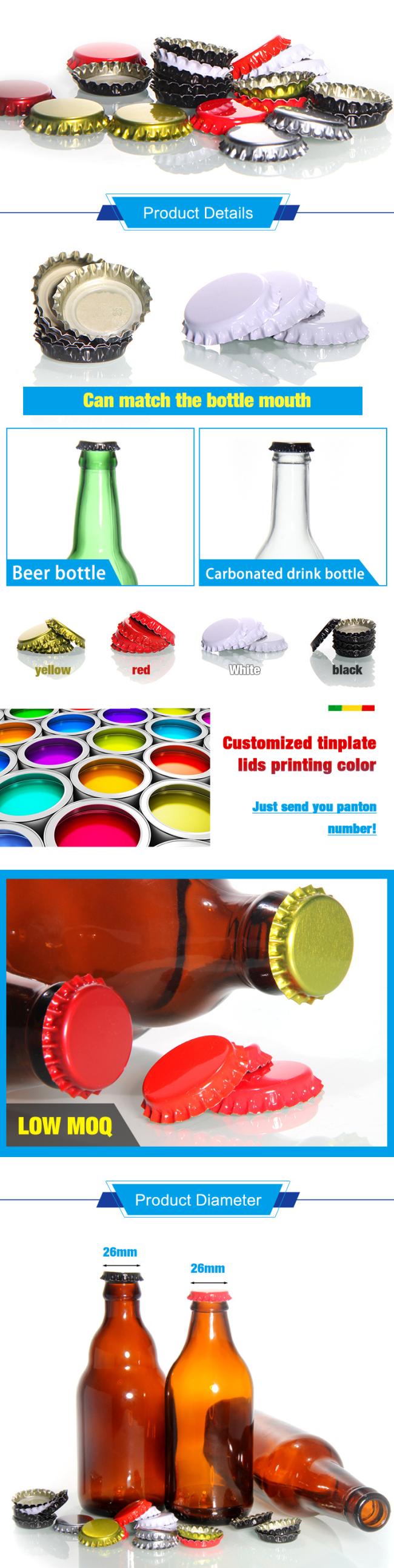 Hot Sell 26mm Innovation Easy Open Ring Pull Ringtab Beer Beverage Bottle Crown Cap