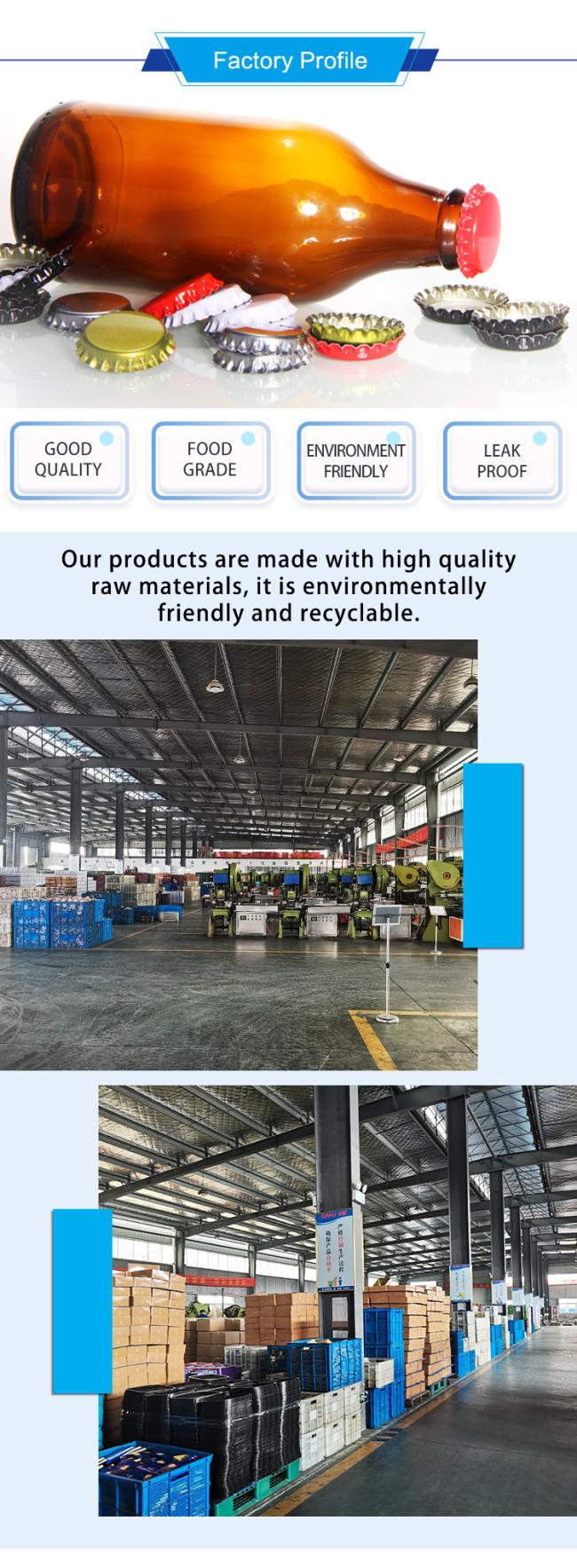 Factory Manufactured Wholesale Custom PVC-Free Beer Bottle Printing Metal Crown Cap
