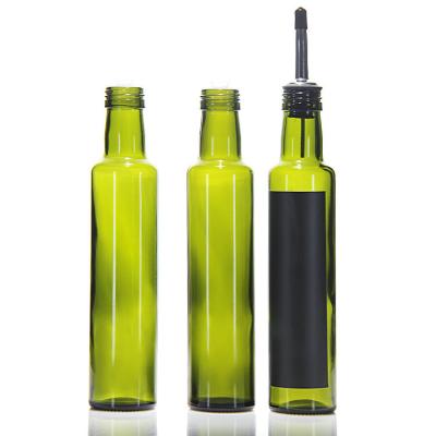 Cina Bottiglia di olio d'oliva verde in vetro Contenitore sfuso 250 ml 1000 ml 1 l in vendita