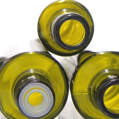 Cina Bottiglia di olio d'oliva verde in vetro Contenitore sfuso 250 ml 1000 ml 1 l in vendita