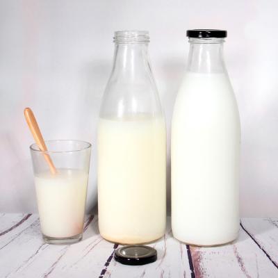 China OEM Resealable Glass Milk Bottles Jars 250ml 300ml 500ml 750ml 1000ml for sale