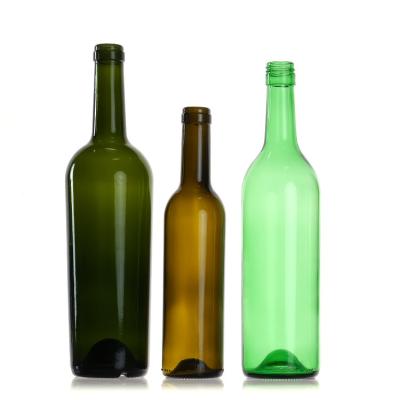 China Bulk druk mond glas wijnfles blauw leeg 375 ml gepersonaliseerd Te koop