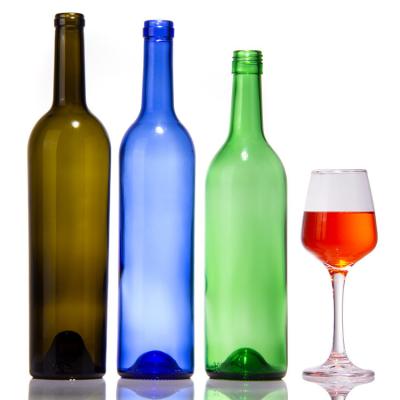 China OEM Glass Wine Bottle Clear Amber 150 Ml 75cl For Liquor for sale