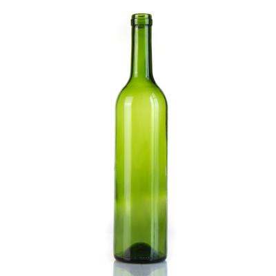 China Recycled Bordeaux 750 ml Amber Green Glass Wine Flas met deksels Te koop