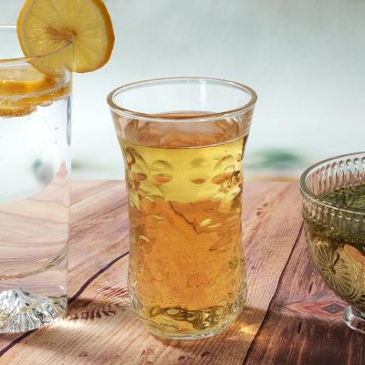 China Custom Water Juice Drinking Glasses Cup Embossed Crystal 10oz for sale