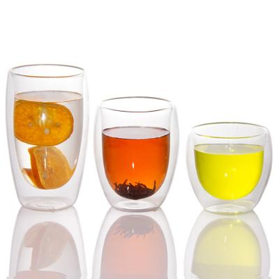 Cina 8 oz di espresso doppio vetro borosilicato tazze di vetro termica tazza per ristorante in vendita