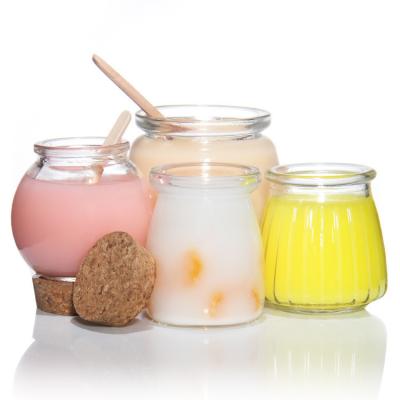 China Cheese Glass Pudding Jars Rubber Sealed 50ml 150ml 200ml for sale