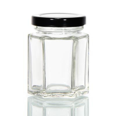 China Jarros de armazenamento de açúcar de vidro com tampa de lata 4 oz logotipo personalizado à venda