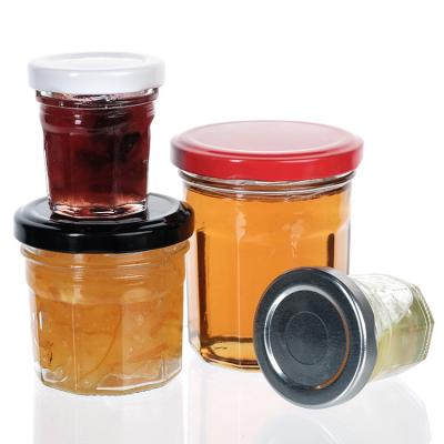 China Groothandel Doorzichtige ronde glazen blikken 50 ml 100 ml 200 ml voedselopslagblikken Te koop