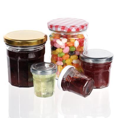 China Groothandel Doorzichtige ronde glazen blikken 50 ml 100 ml 200 ml voedselopslagblikken Te koop