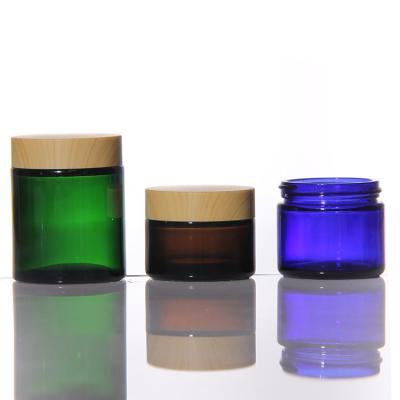 China Glass Jar Cream Customizable logo  Cream Jars Cosmetic Bottles For Moisturizer 50g 100g 200g for sale
