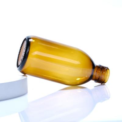 China 50 ml 120 m 200 ml vloeibare geneesmiddelen Amber bruine glazen flessen met kindbeschermende doppen Te koop
