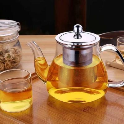 China Custom Glass Teapot And Kettle Set With Cups For Coffee Tea Heat Resistant for sale