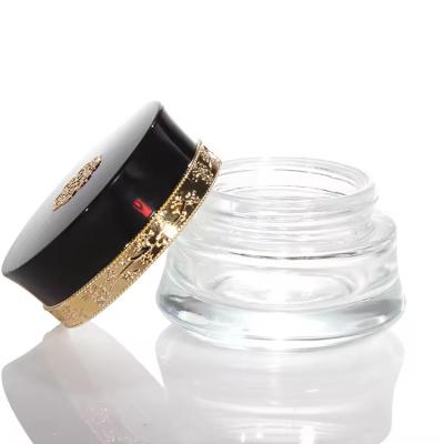China Cosmetics Face Cream Glass Jar 50ml And Glass Packaging Round Frosted Glass Bottle Quality Customized 5g 10g 15g for sale