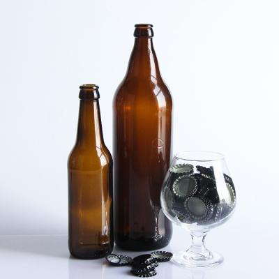 China Garrafa de cerveja de vidro ecológica de 250 ml 500 ml 330 ml para embalagens de bebidas de cerveja à venda