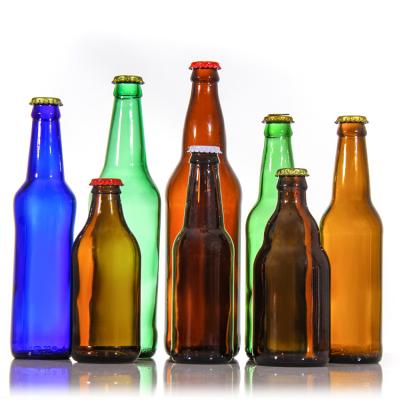 China Garrafa de cerveja de vidro ecológica de 250 ml 500 ml 330 ml para embalagens de bebidas de cerveja à venda