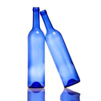 China Leeg Olijfblauw Amber 750 ml Bier Droog Rode Wijn Liquor Glasfles Met Deksel Te koop