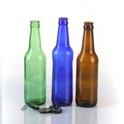 China 330ml Clear Soda Beverage Glass Bottle Carbonated Juice Glass Bottle With Crown Cap for sale