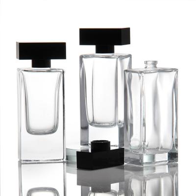 China Wholesale 30ml 50 Ml 75ml 100ml Empty Luxury Flat Square Spray Fragrance Parfum Bottle for sale