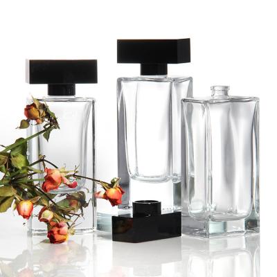 China Wholesale 30ml 50 Ml 75ml 100ml Empty Luxury Flat Square Spray Fragrance Parfum Bottle for sale