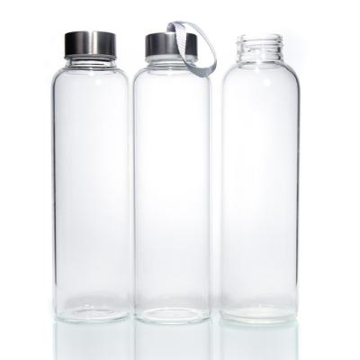 Cina Logo personalizzato Bottiglie d'acqua di vetro ad alto borosilicato Tumbler BPA FREE Bottiglia d'acqua potabile in vendita