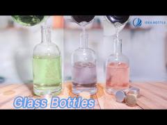 Liquor Glass Bottles 500ml 1 Liter Good Airtightness With Bartop Cork