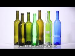 Bouteille vide de 750 ml en verre de vin rouge Bouteilles de vin liquide avec couvercle à vis