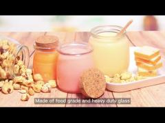 Custom 100ml glas yoghurt fles pudding pot Jelly Mousse dessert kopje en verse melk fles met plastic deksel