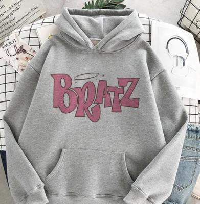 Cina Maglia con cappuccio grafica della stampa lunga della manica della maglietta felpata di Autumn Undefined Hooded Top Womens in vendita